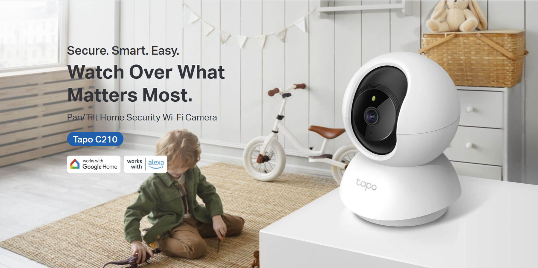 Tapo C210 | 2K 3mp Pan/Tilt Home Security Wi-Fi Camera