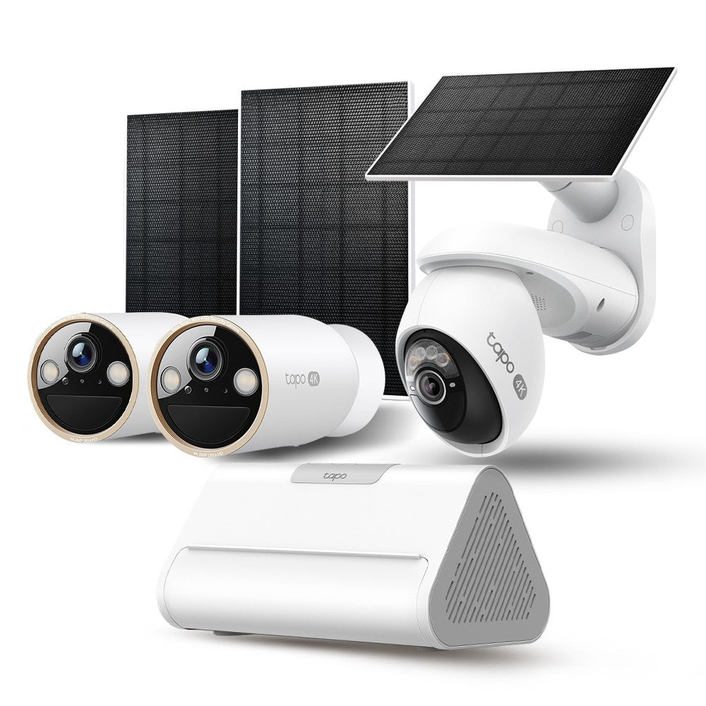 Tapo | AI Enhanced Outdoor Tracking Kit – 4K (3 Cameras)